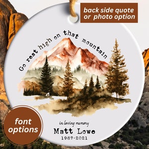 Celebration of Life Gift Memorial Mountain-themed Ornament for Nature ...