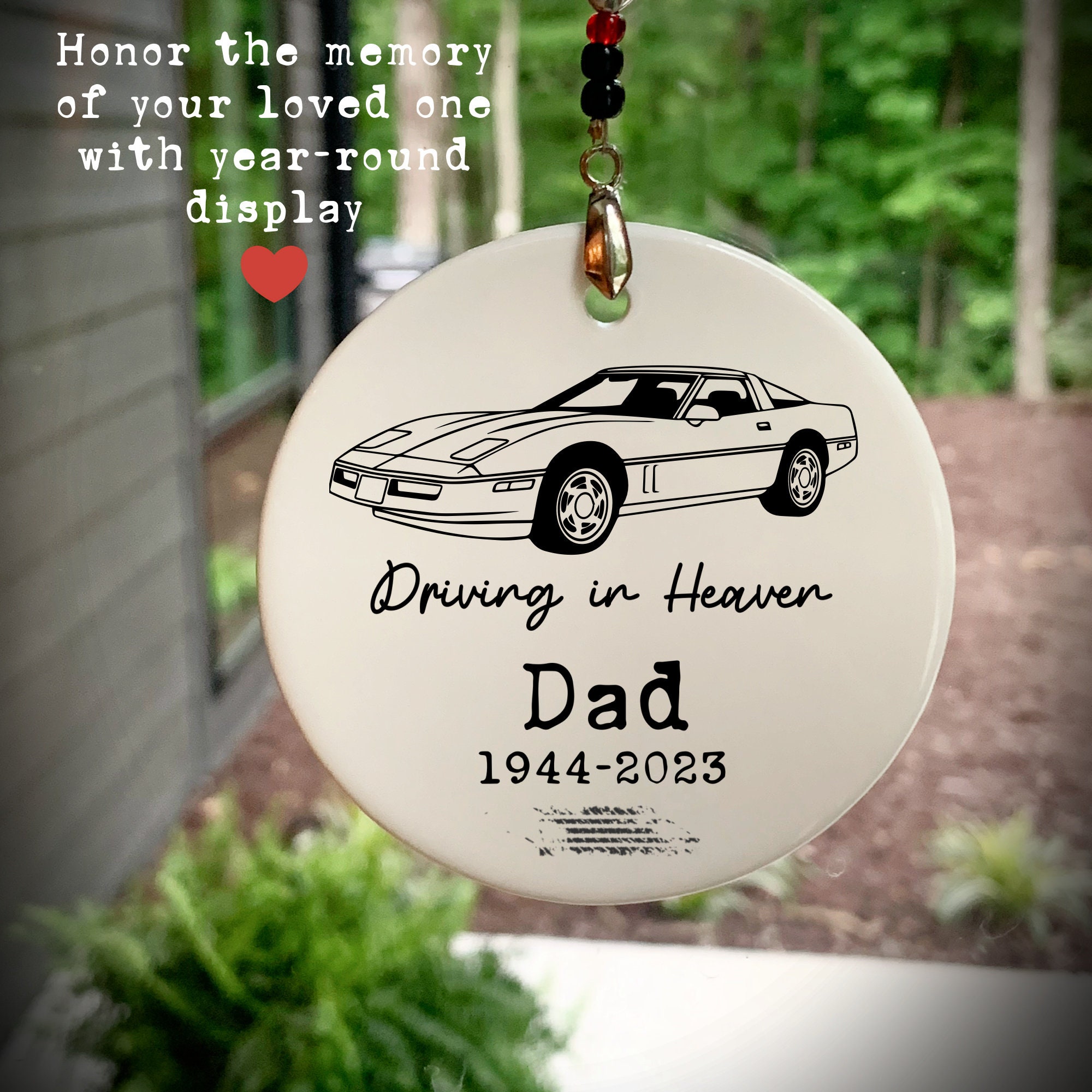 Memorial Gift Loss of Dad Vintage Car Memorial Ornament Car Collector ...