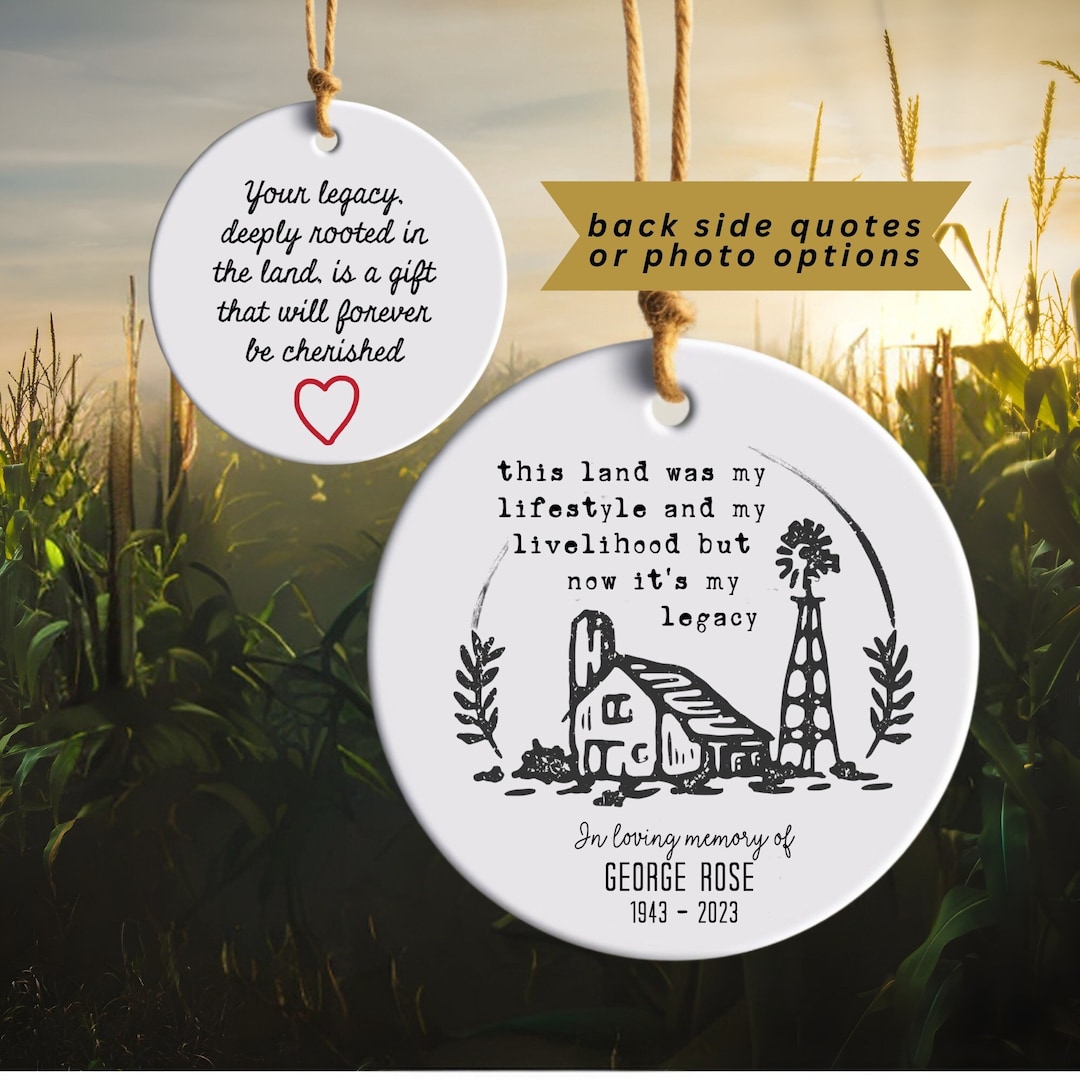 Farming Memorial Tractors in Heaven Memory Loss Gift Photo Memorial ...