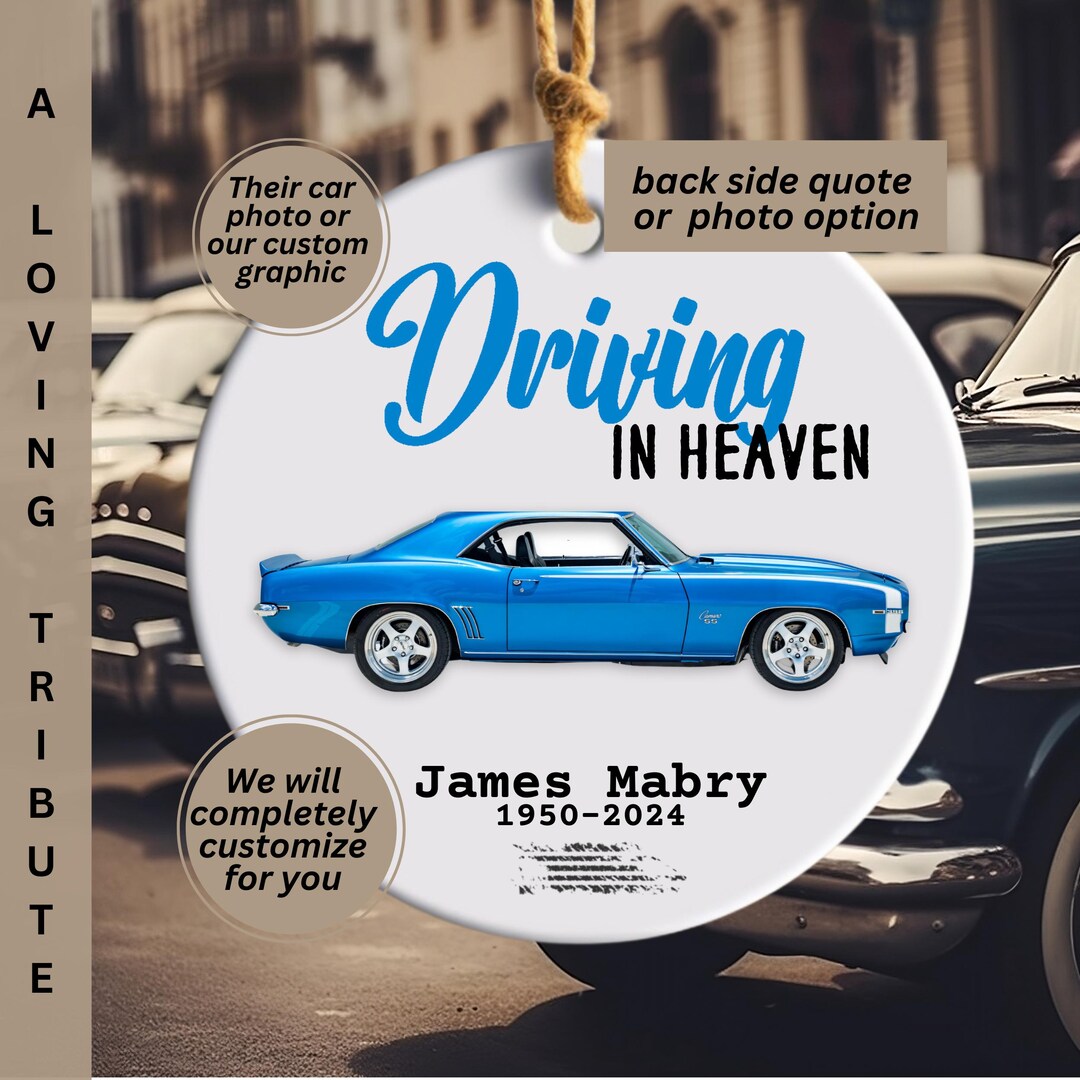 Car Collector Custom Memorial Gift Loss of Dad Vintage Car Sympathy ...