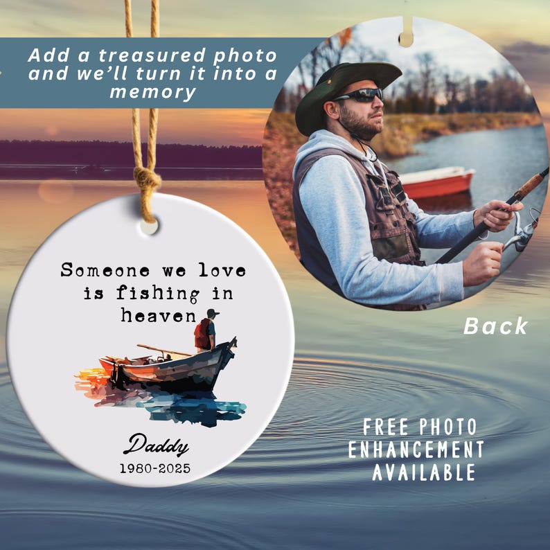 Memorial Gone Fishing in Heaven Someone I Love is Fishing in Heaven ...