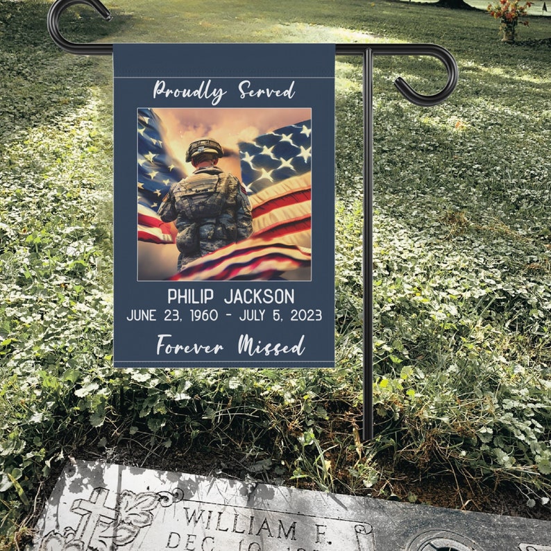 Military Memory Flag Army Memorial Veteran Remembrance Custom - Etsy