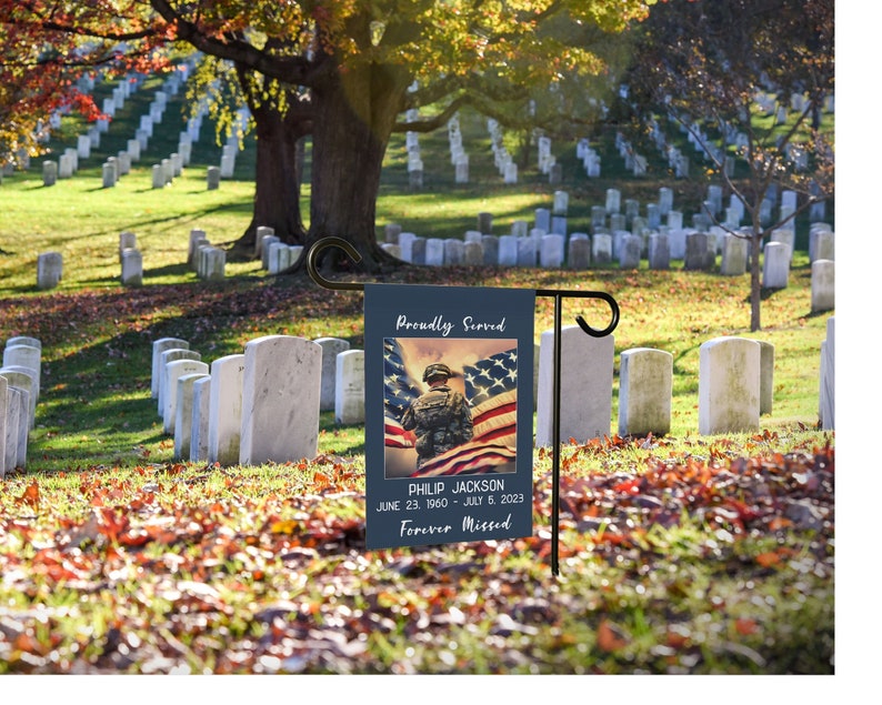 Military Memory Flag Army Memorial Veteran Remembrance Custom - Etsy