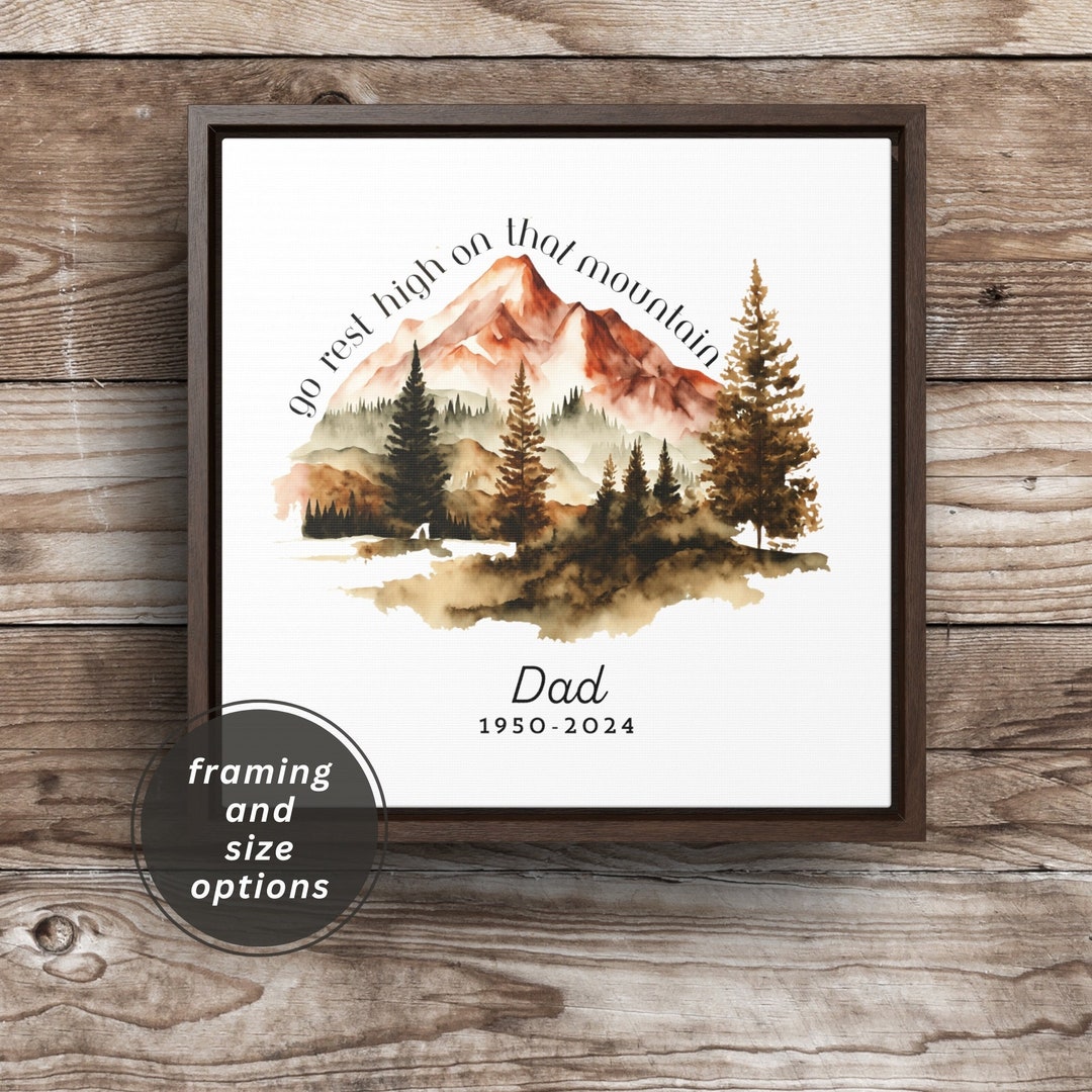 Mountain Memorial Nature Theme Custom Canvas Memory Gift Loss of Son ...
