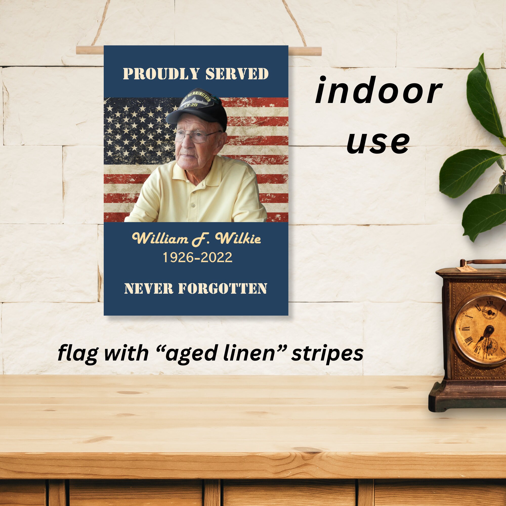 Military Memory Flag Customizable Memorial Tribute Garden Flag Memorial ...