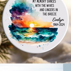 Memorial Gift Beach Memories of Mother Father Custom Photo Memory ...
