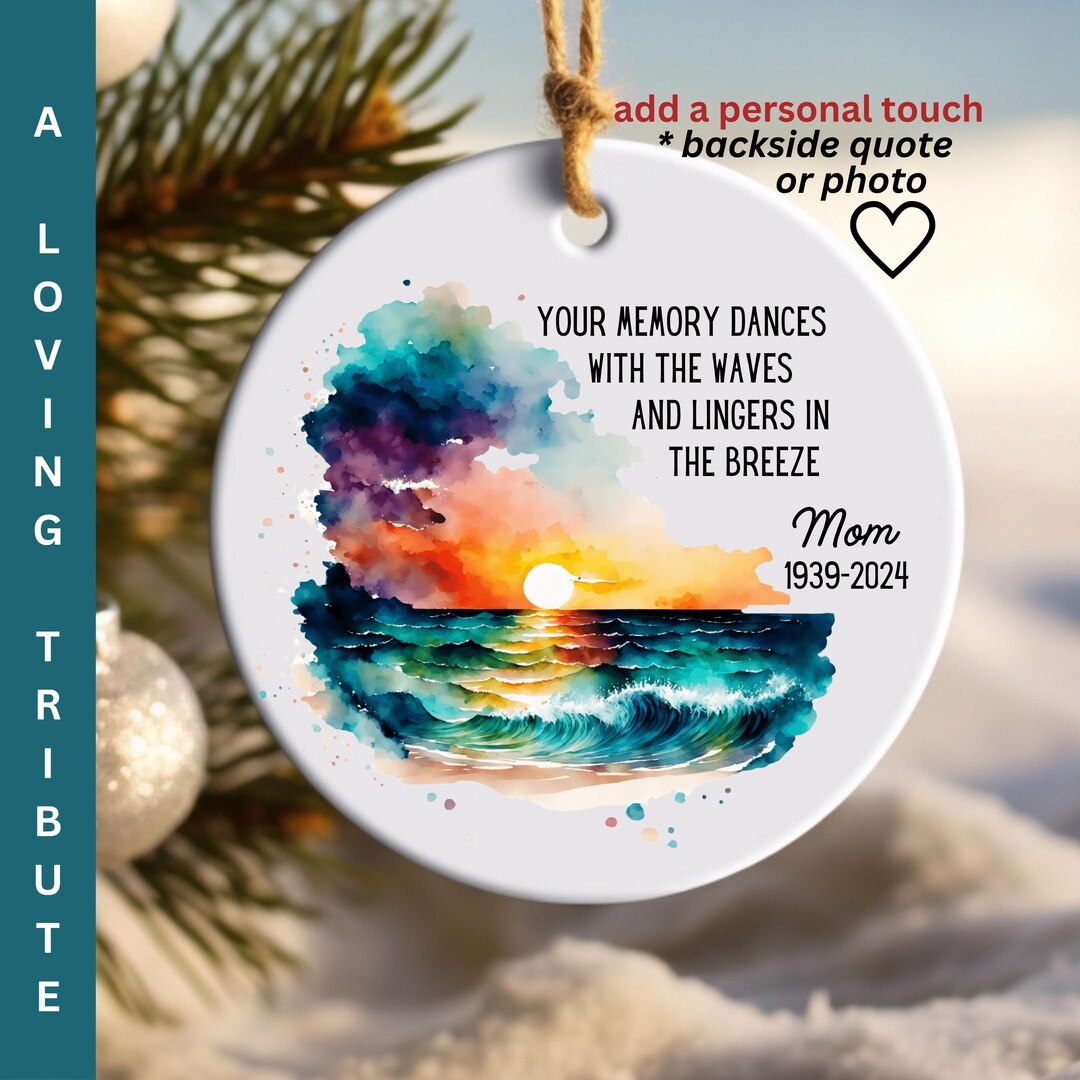 Memorial Gift Beach Memories of Mother Father Custom Photo Memory ...