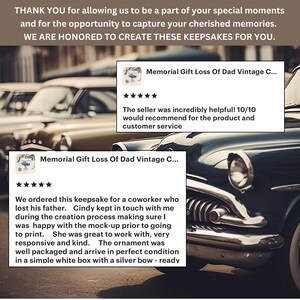 Memorial Gift Loss of Dad Vintage Car Memorial Ornament Car Collector ...