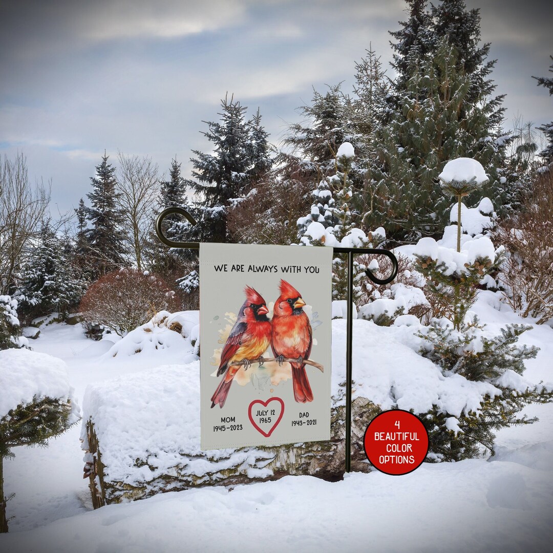 Memorial Flag Mother Father Loss Cardinal Memory Gift Loss of Parents ...