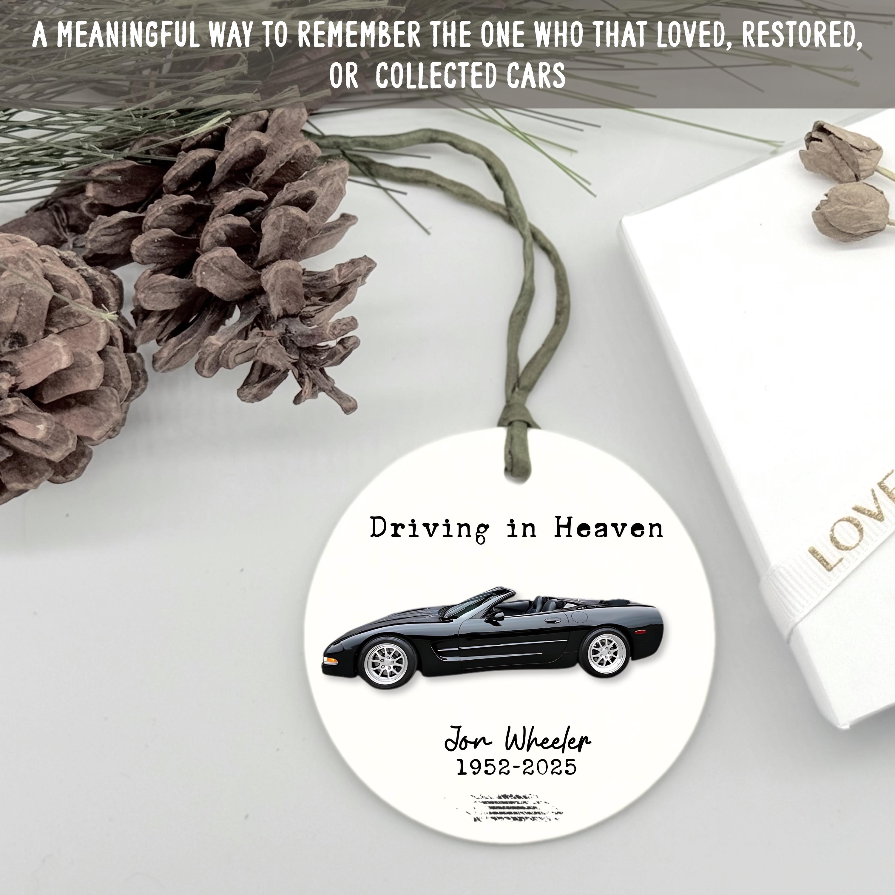 Memorial Gift Loss of Dad Vintage Car Memorial Ornament Car Collector ...