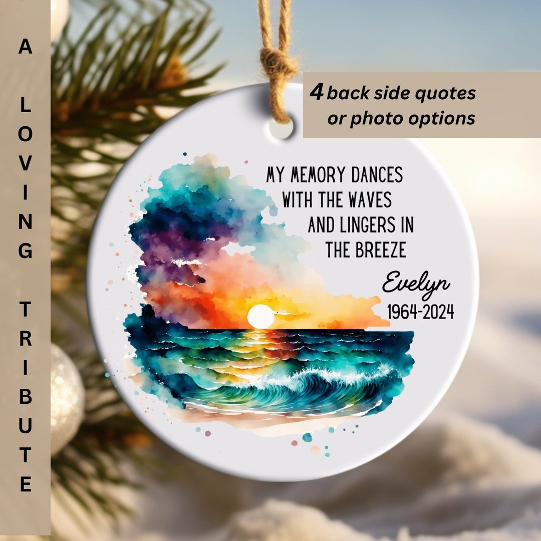 Memorial Gift Beach Memories of Mother Father Custom Photo Memory ...