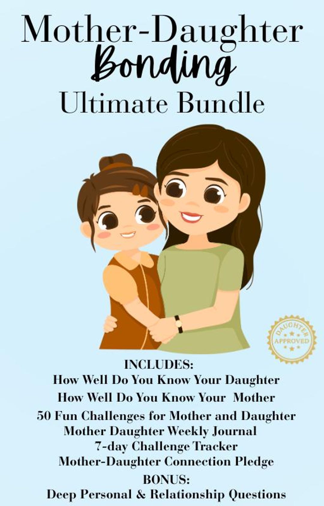 Mother-daughter Bonding Kit: Printable Journal, Challenges, and ...