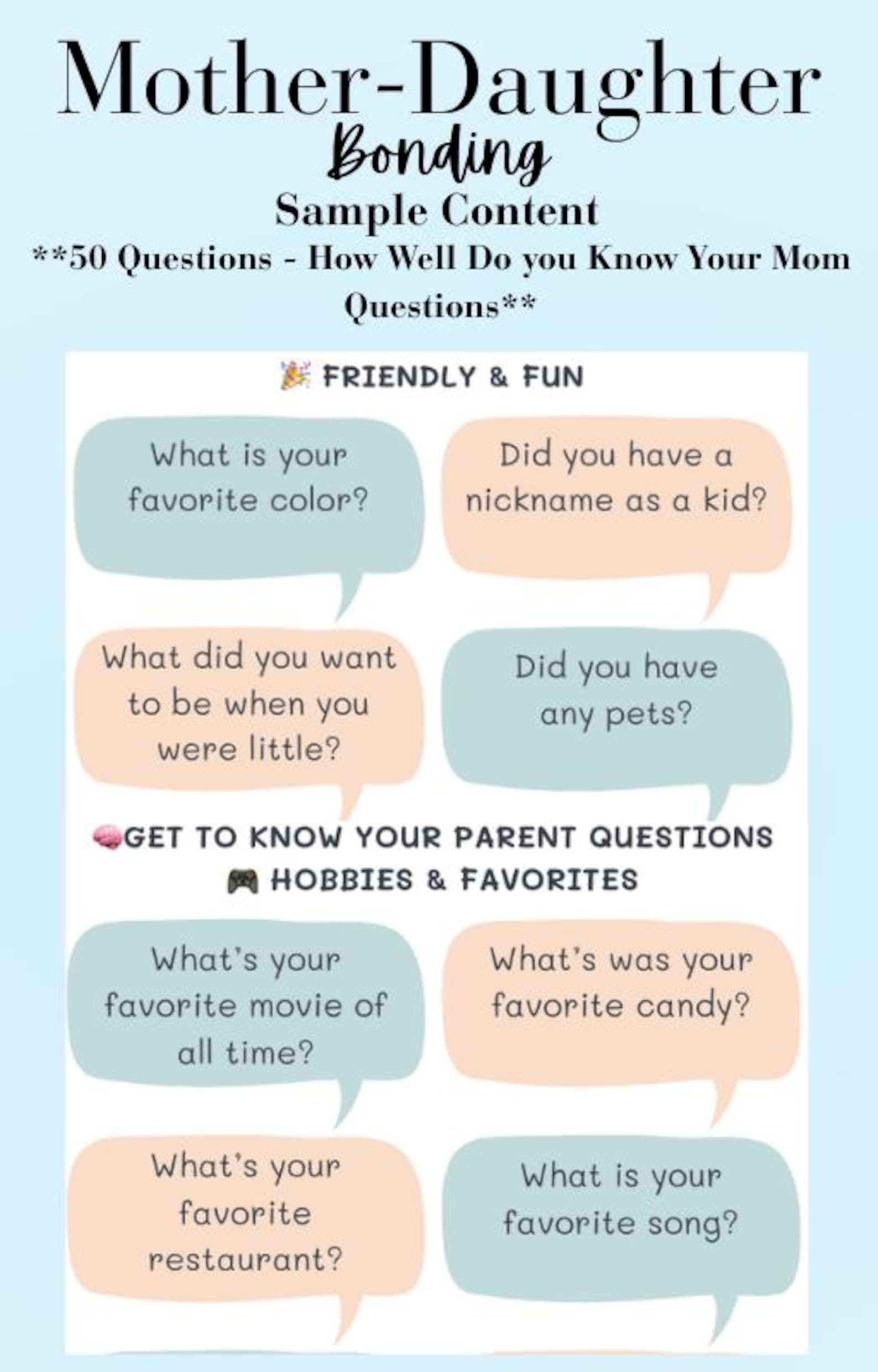 Mother-daughter Bonding Kit: Printable Journal, Challenges, and ...