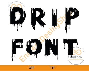 Dripping Font SVG, Dripping Alphabet, Dripping Cut Files, Svg Files for ...