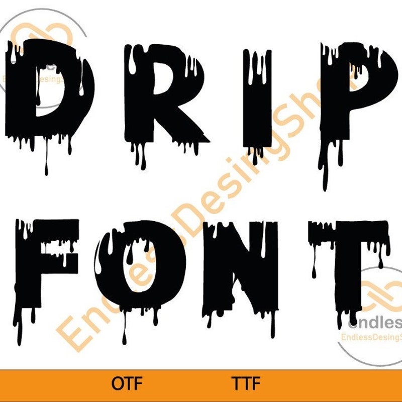 Dripping Letters - Etsy