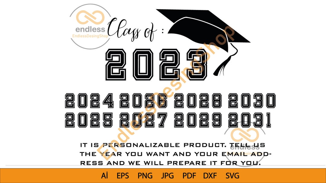 Graduation Cap Bundle Svg,custom Graduate, Class of 2023, 2024, 2025 ...