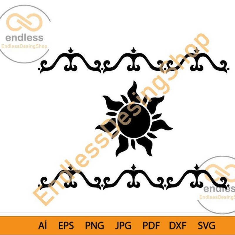 Tangled Sun Svg - Etsy