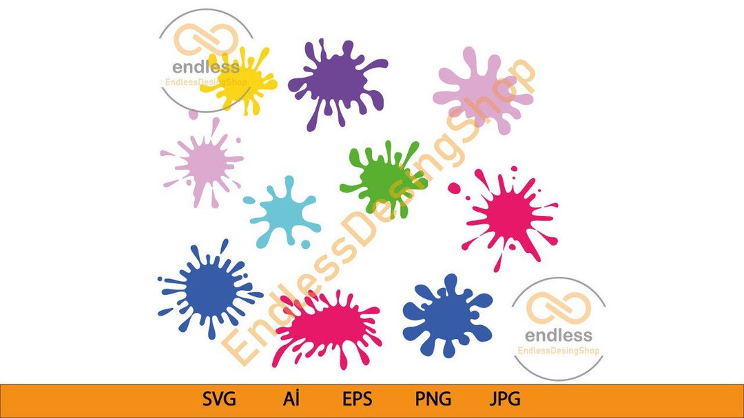 Paint Splatter SVG Bundle, Paint Splats Svg Files, Paint Svg, Ink ...