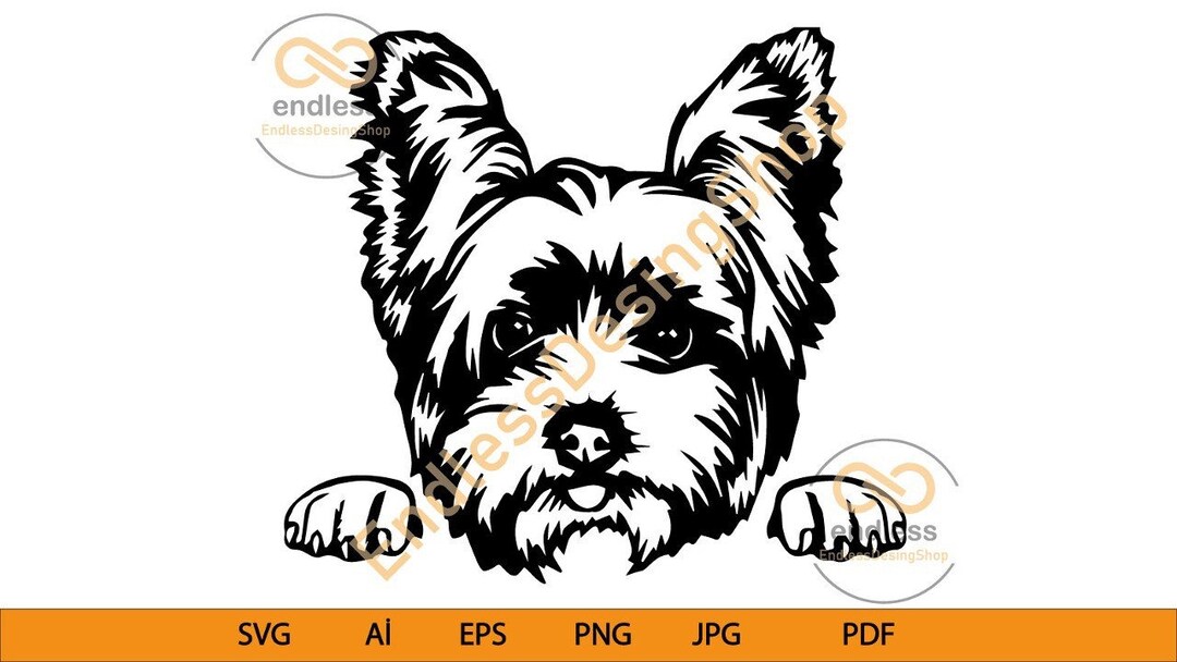 Yorkshire Terrier Svg, Peeking Yorkie Svg, Yorkshire Svg, Vector Svg ...