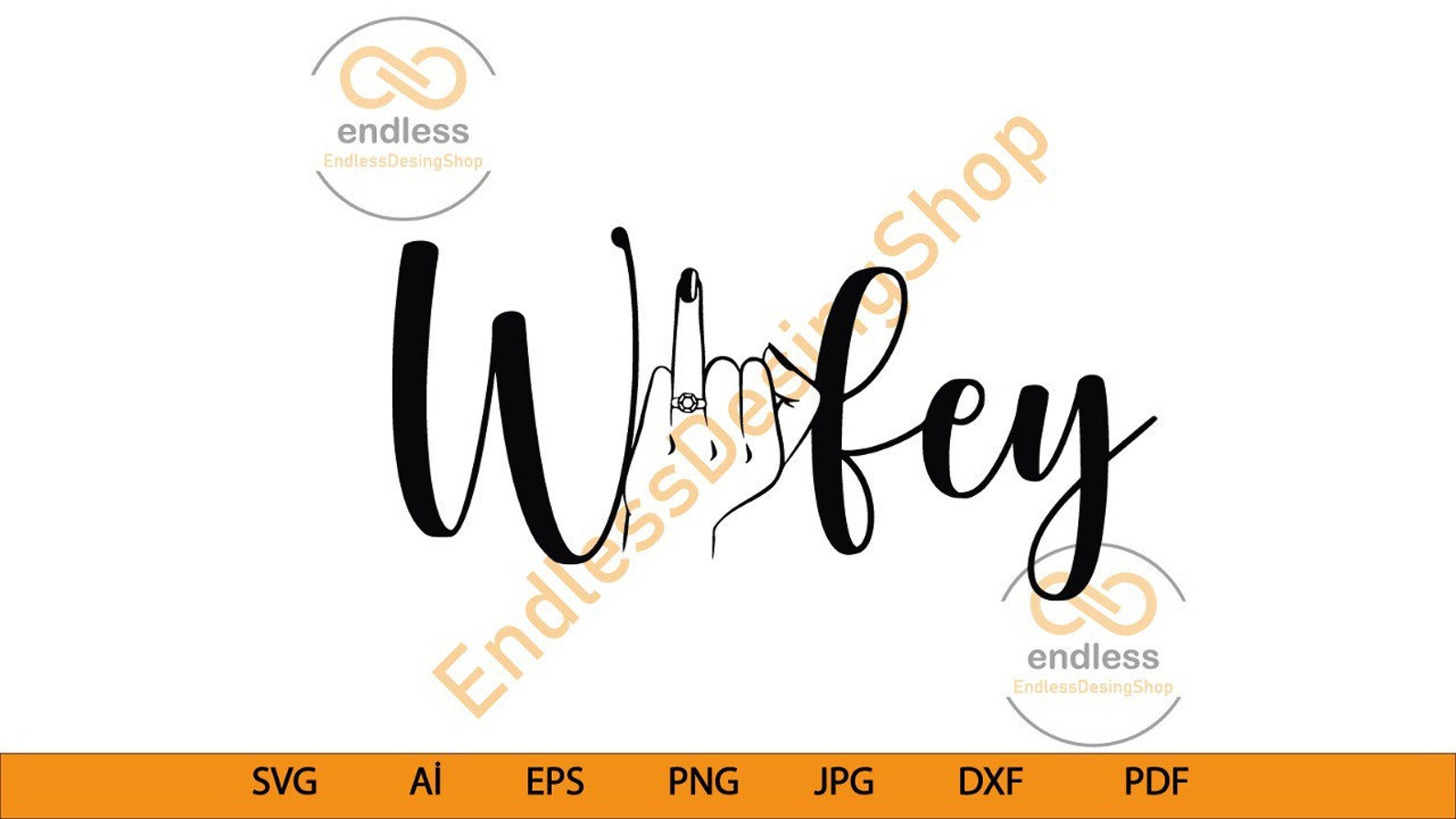 Wife Svg, Wifey Svg, Vector Cut File for Cricut, Silhouette, Wedding ...