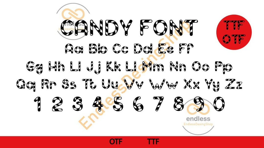 Candy Cane Font SVG, CHRISTMAS FONT, Christmas Svg Files for Cricut ...