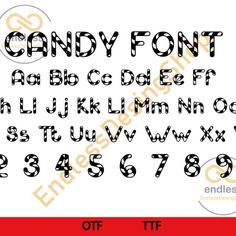 Candy Font - Etsy