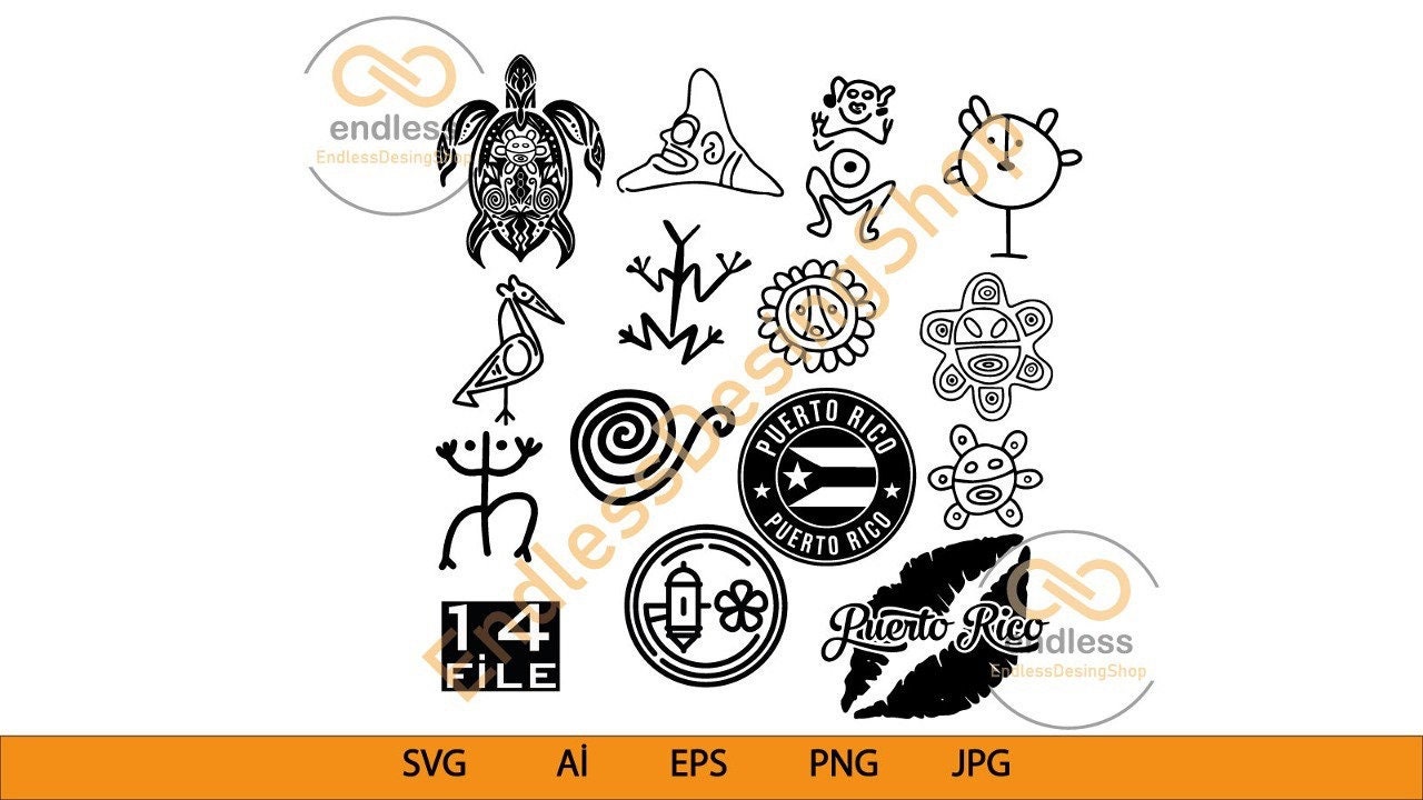 Puerto Rico Bundle Svg, Puerto Rico Png, Taino Svg, Garita Svg, Puerto ...