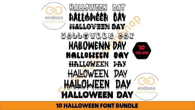 Halloween Font Bundle Handwriting Fonts Handwritten Fonts - Etsy
