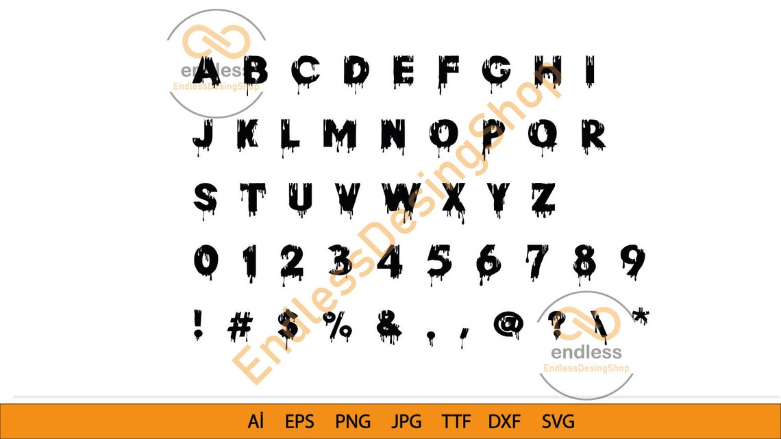 Dripping Font SVG Dripping Alphabet Dripping Cut Files Svg - Etsy