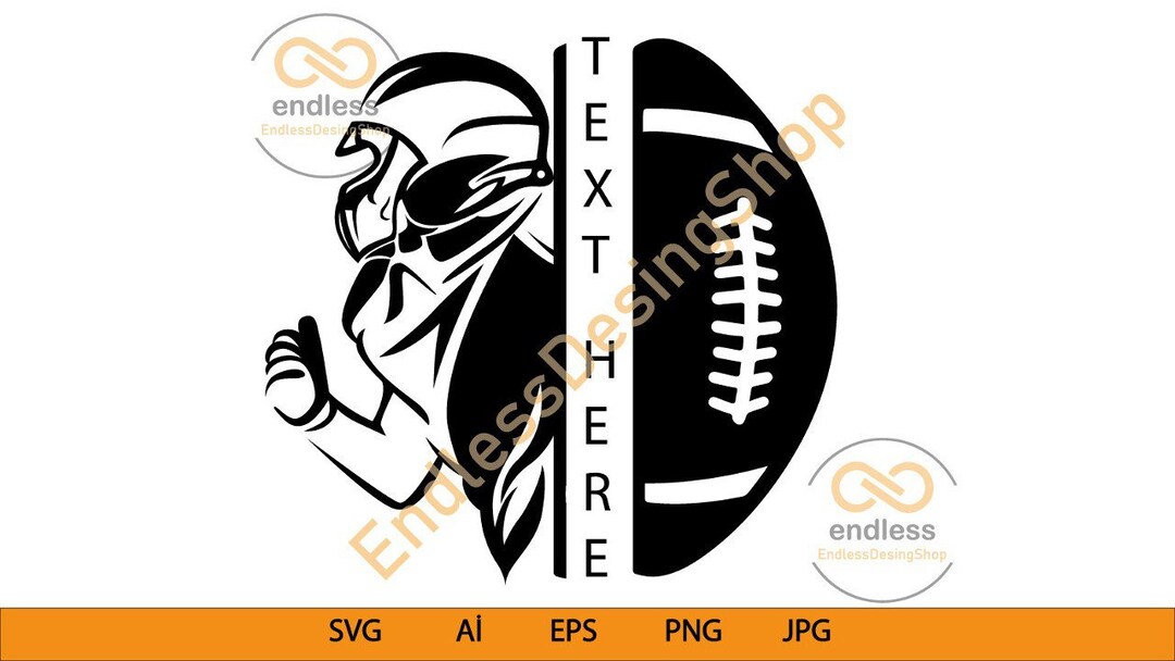 American Football Player Svg, Smashing Ball Svg, Football Cut Files for ...