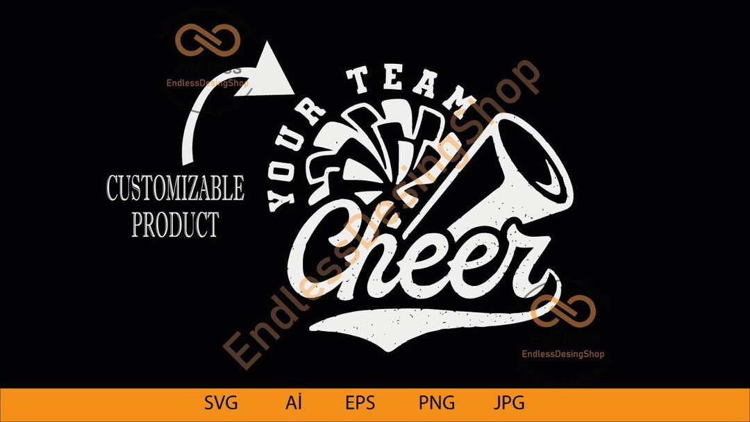 Cheer Svg, Png Dxf Eps, Cheerleader, Cheerleading Shirt, Megaphone, Pom ...
