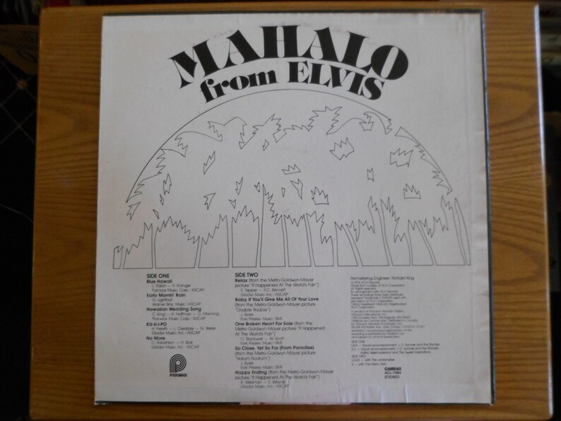 Mahalo From Elvis Record - Etsy