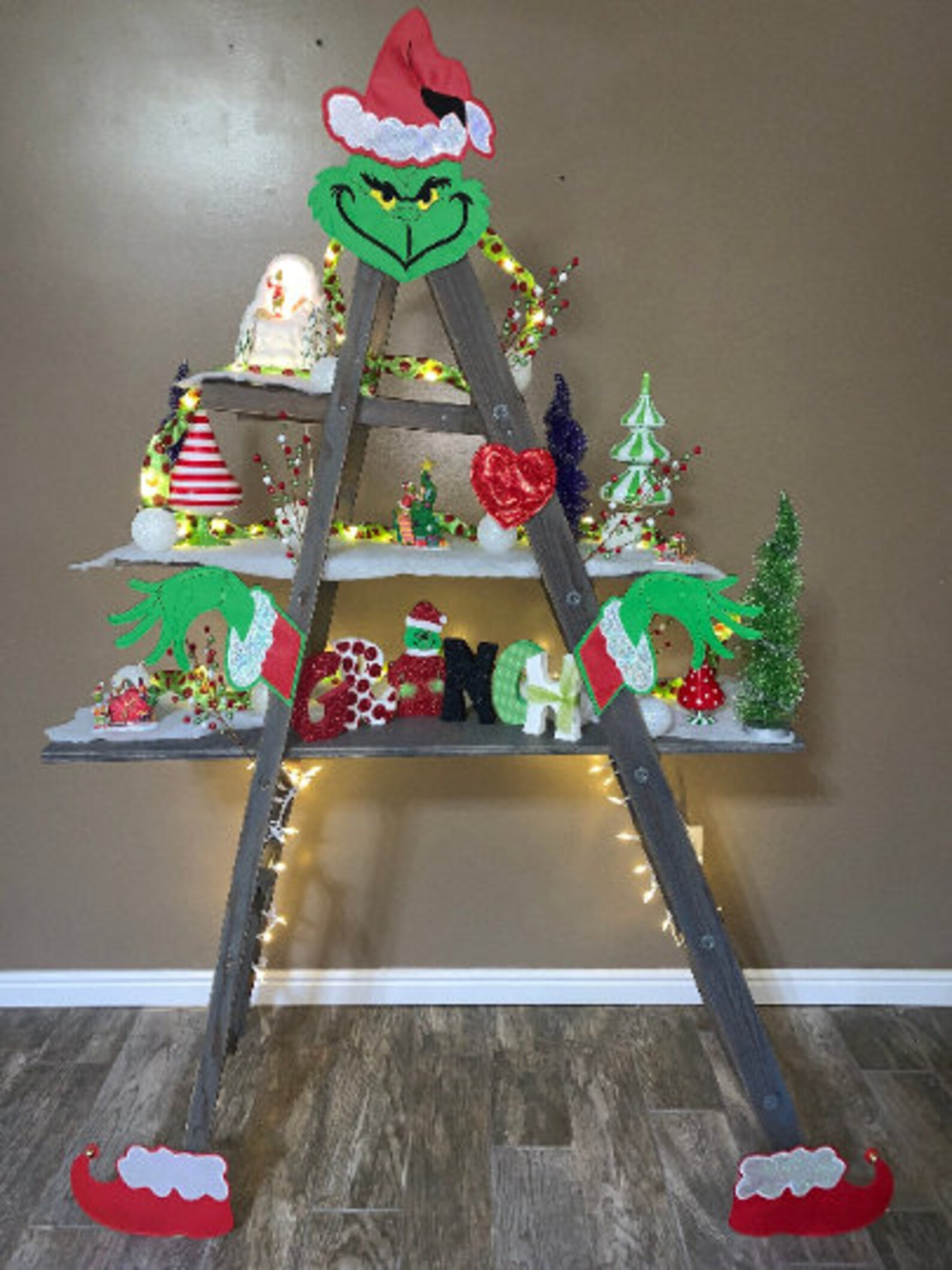 Mean Green Christmas Guy 7 Piece Christmas Set Wreath Set - Etsy