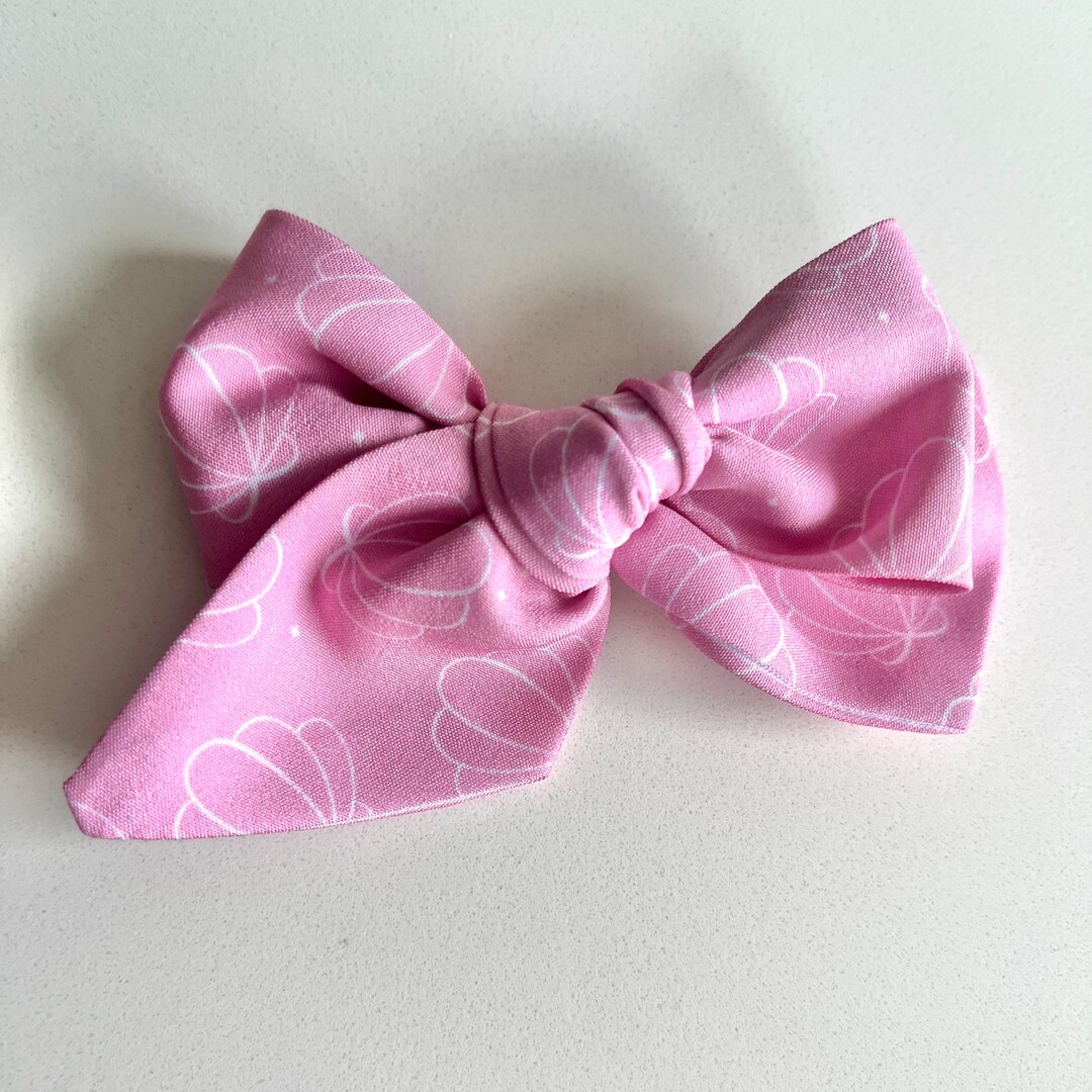 Pink Seashells // Fabric Bow - Etsy