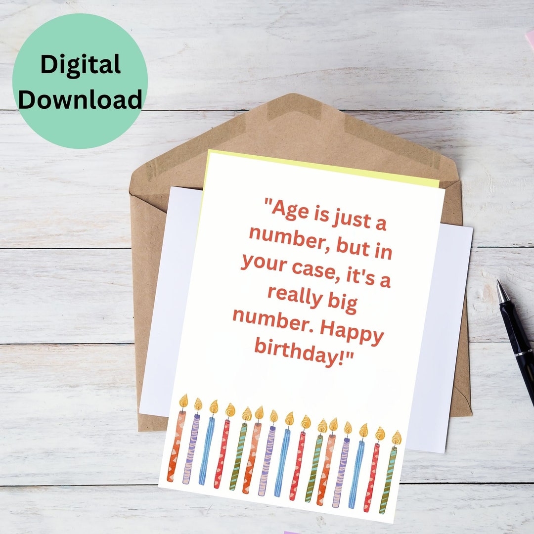 Birthday Card, Printable Card,greating Card,happy Birthday Card - Etsy