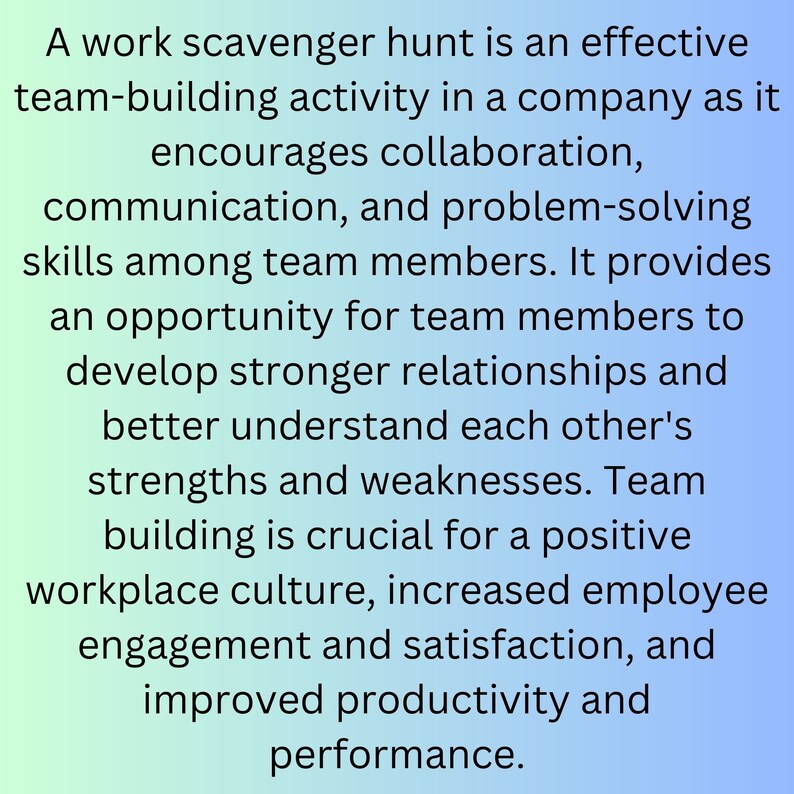 Work Scavenger Hunt - Etsy