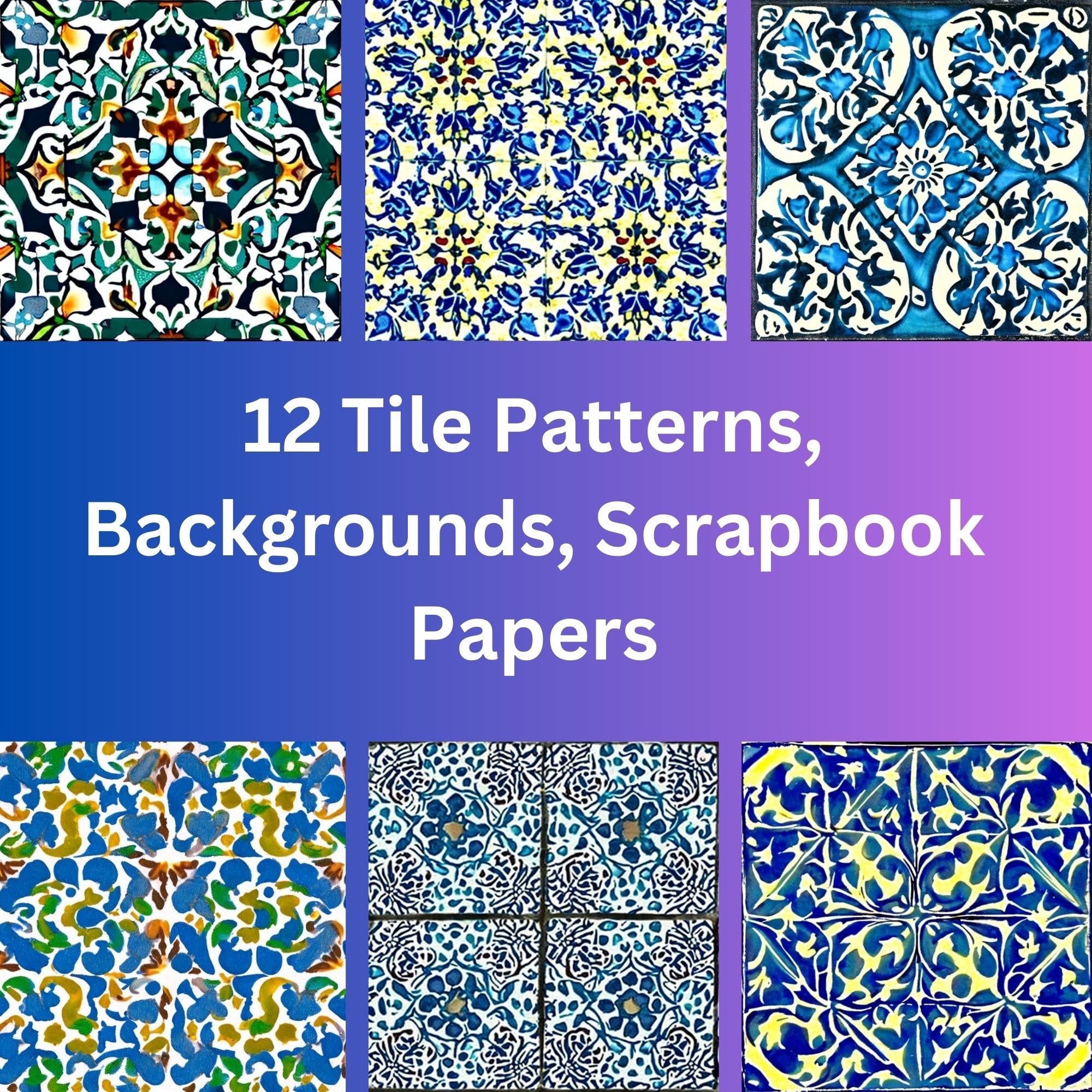 Scrapbook Paper, Tiles, Background - Etsy