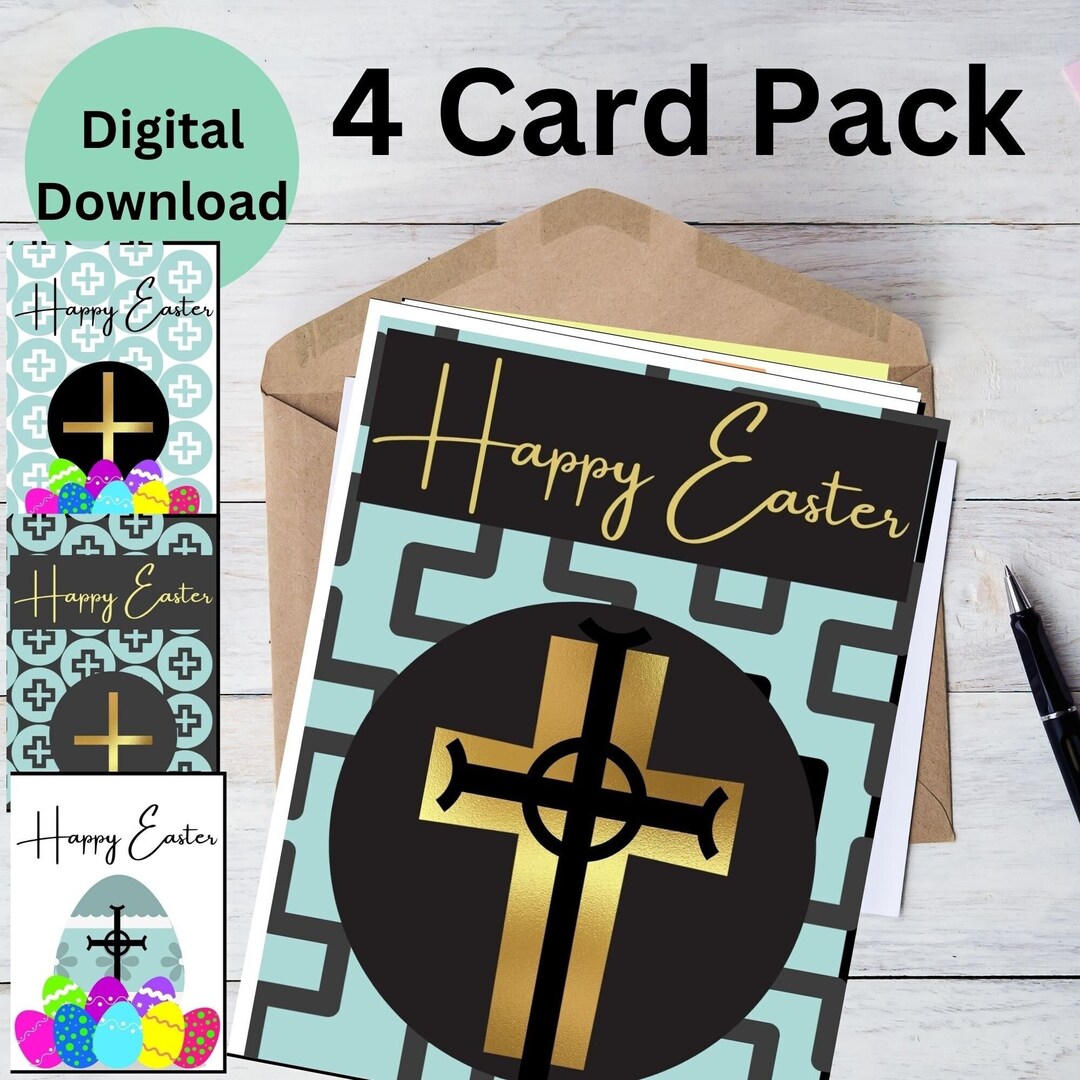 Religious Happy Easter Printable Card - Etsy