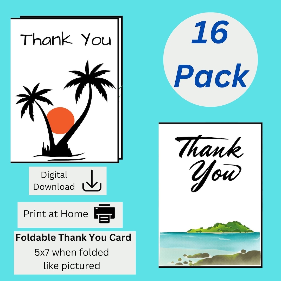 Thank You Card Bundle Pack - Etsy