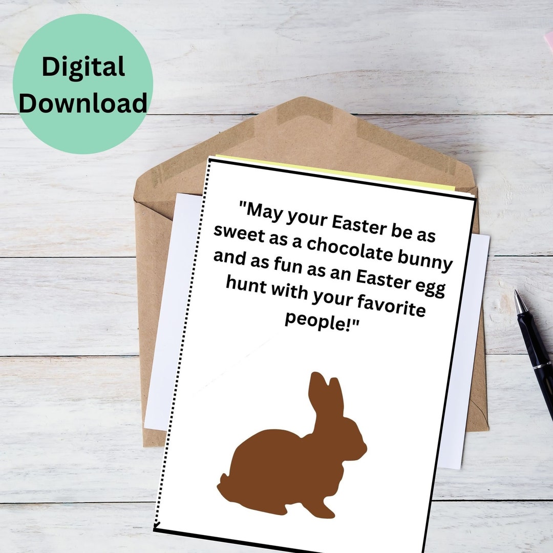 Happy Easter Card Printable Easter Card Funny Easter Card Greeting Card Instant Download Funny ...