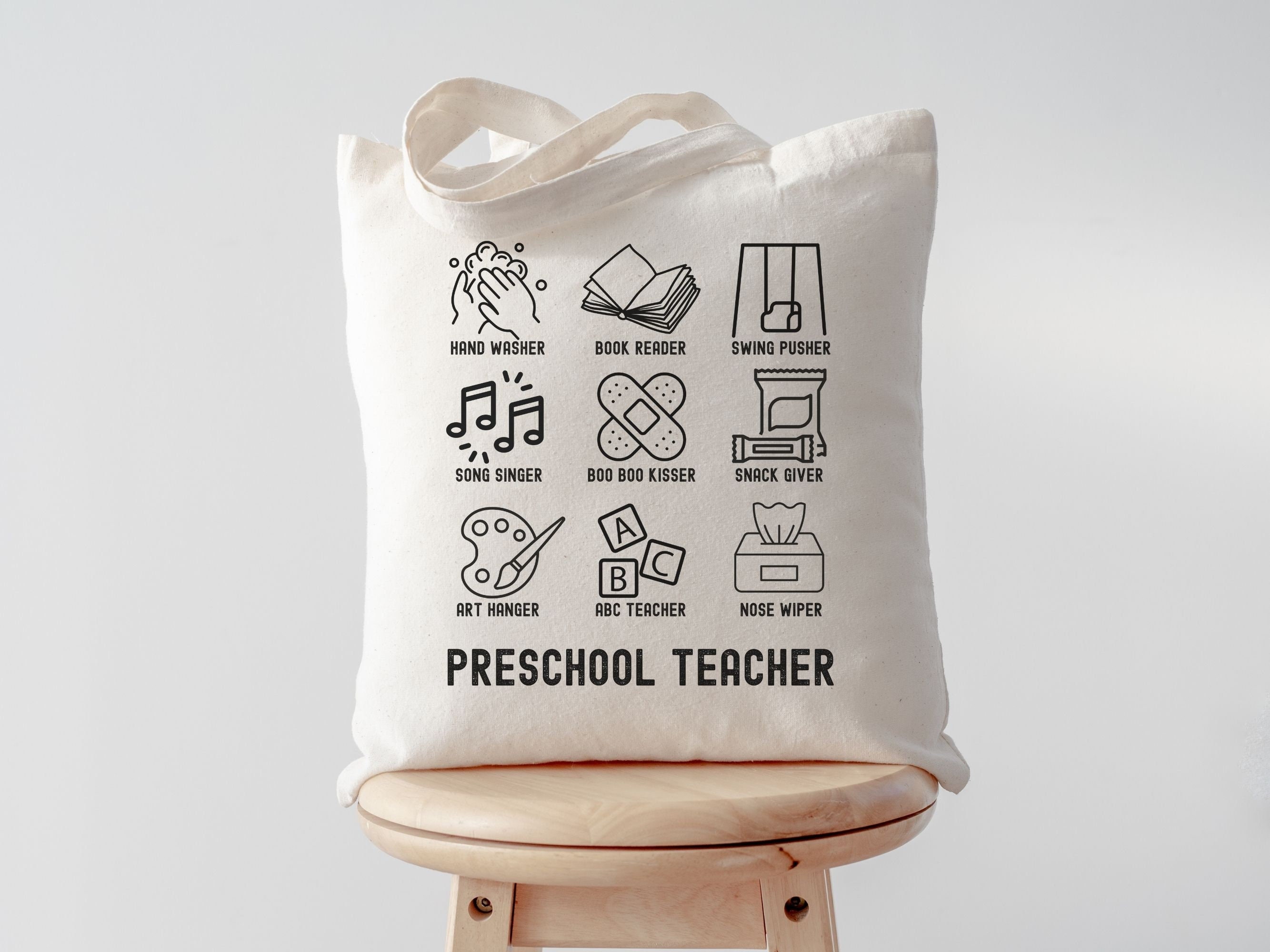 Preschool Teacher Tote Bag, Prek Tote Bag, Teacher Tote, Tote for ...