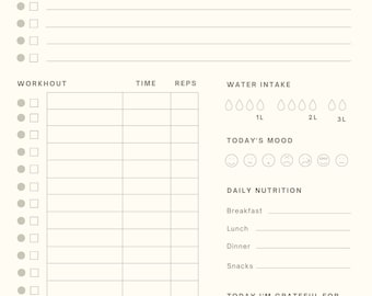 Optavia Daily Planner Fitness Tracker Printable Optavia - Etsy