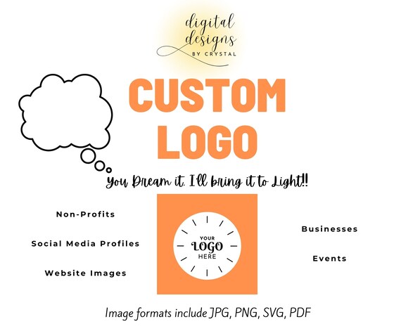 Custom Logo digital File Jpg PNG SVG PDF - Etsy