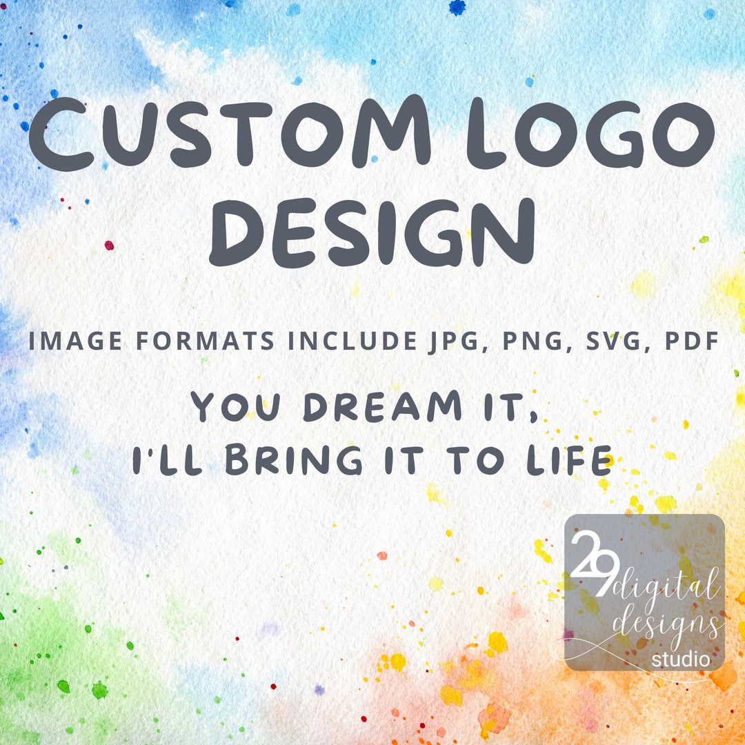 Custom Logo (digital File - Jpg, PNG, SVG, PDF) - Etsy