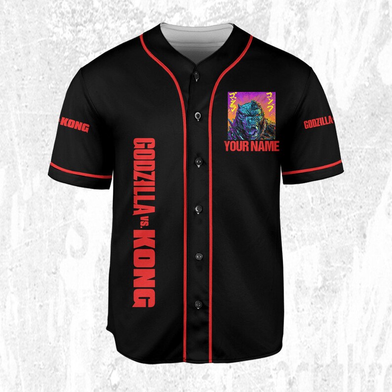 Personalize Godzilla Vs Kong Colorful Neon, Personalized Jersey for ...