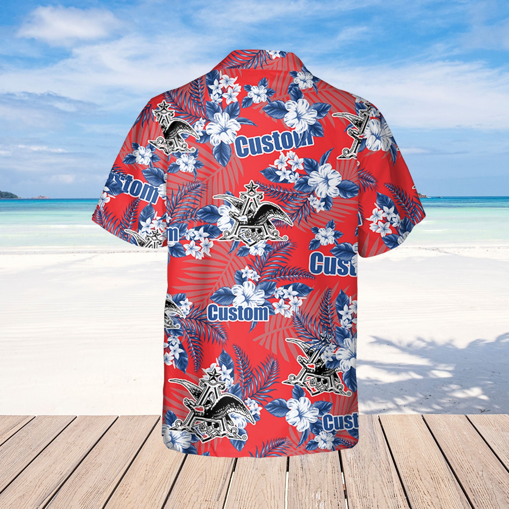 Personalized Natural Light Hawaiian Flowers Pattern Shirt sold by ...
