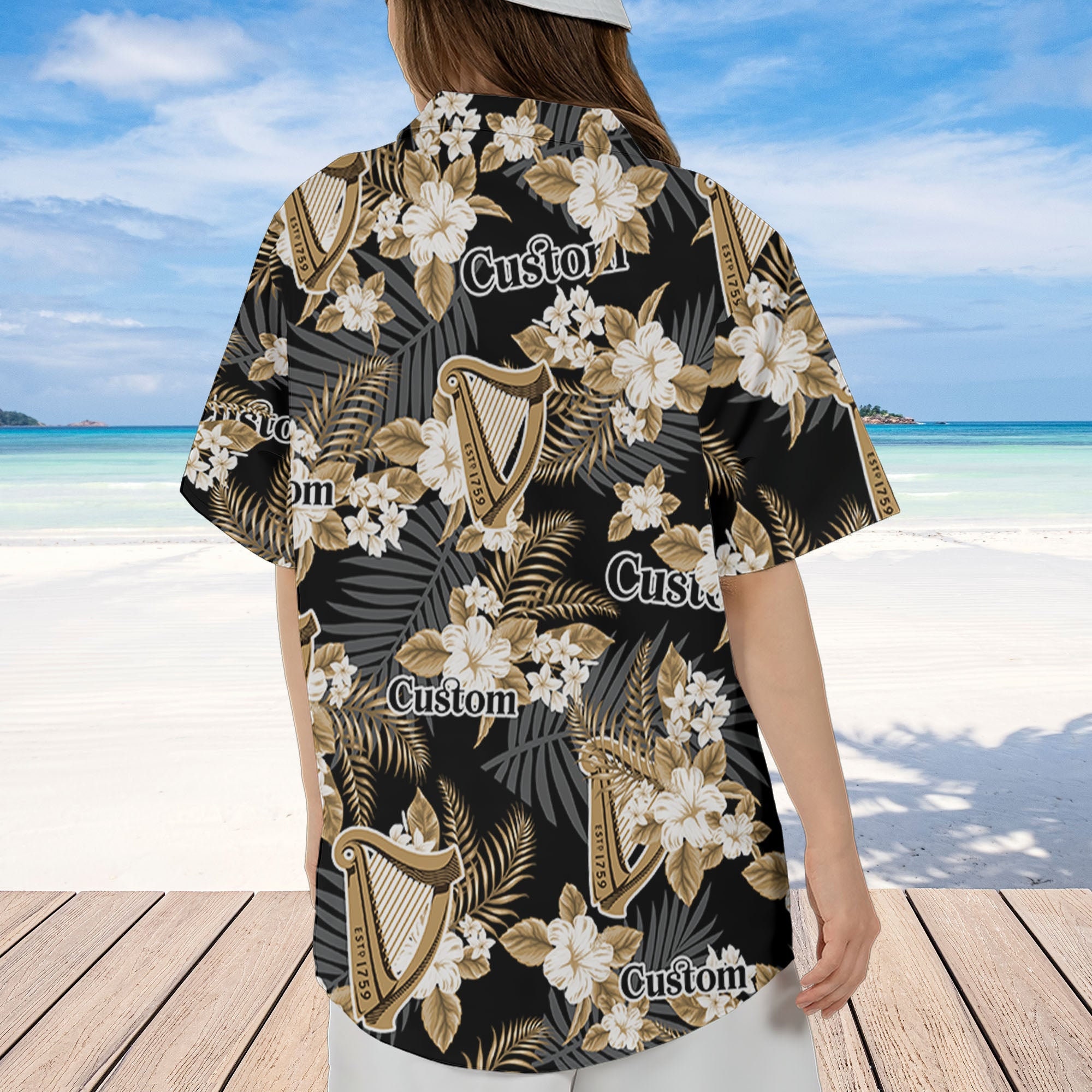 Personalized Guinness Hawaiian Flowers Pattern Shirt sold by Emmanuel ...