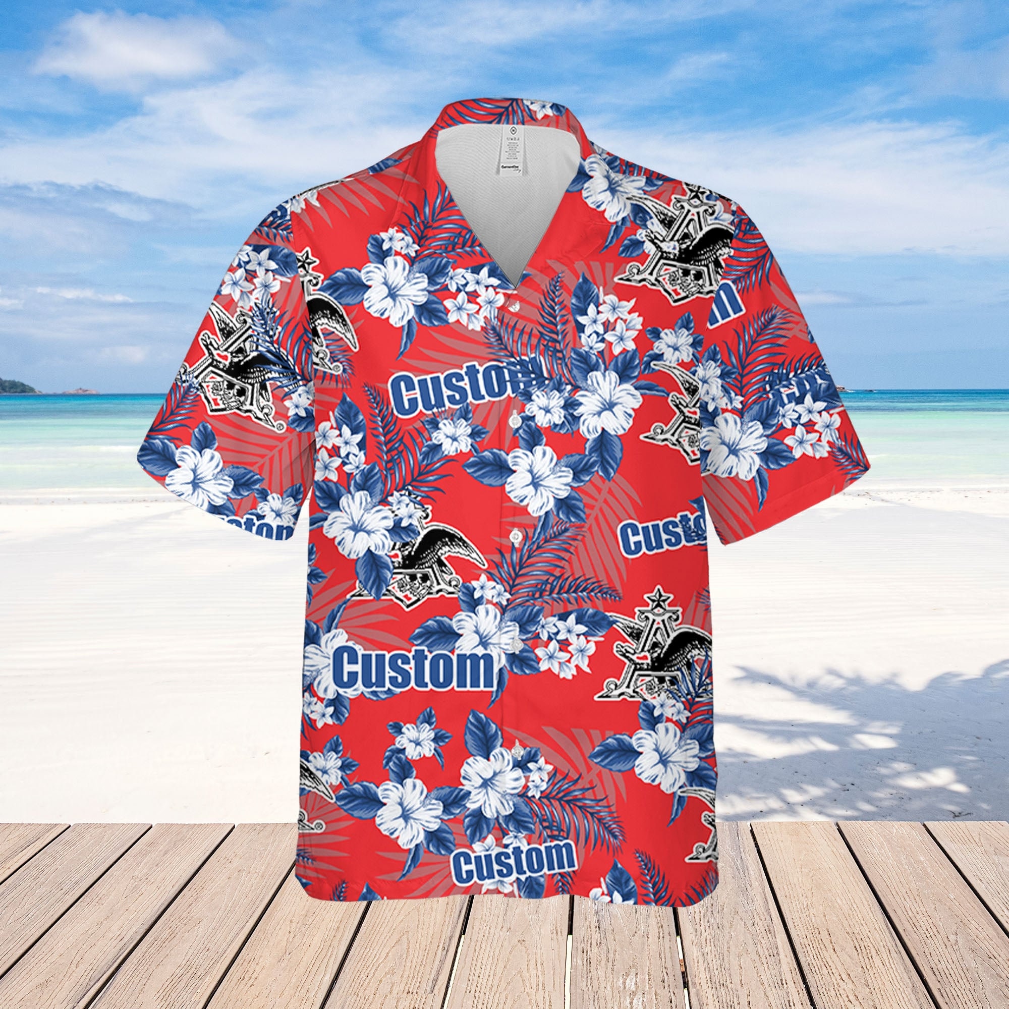 Personalized Natural Light Hawaiian Flowers Pattern Shirt sold by ...