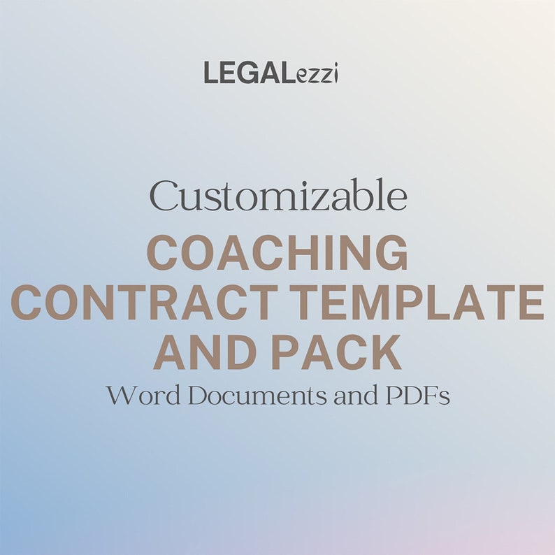 Life Coaching Contract Template and Pack - Etsy