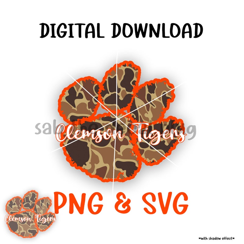 Clemson Paw Svg - Etsy